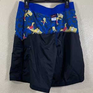 Simpsons | Swim | Simpsons Mens Shorts Swim Trunks Navy Blue Black Bart ...